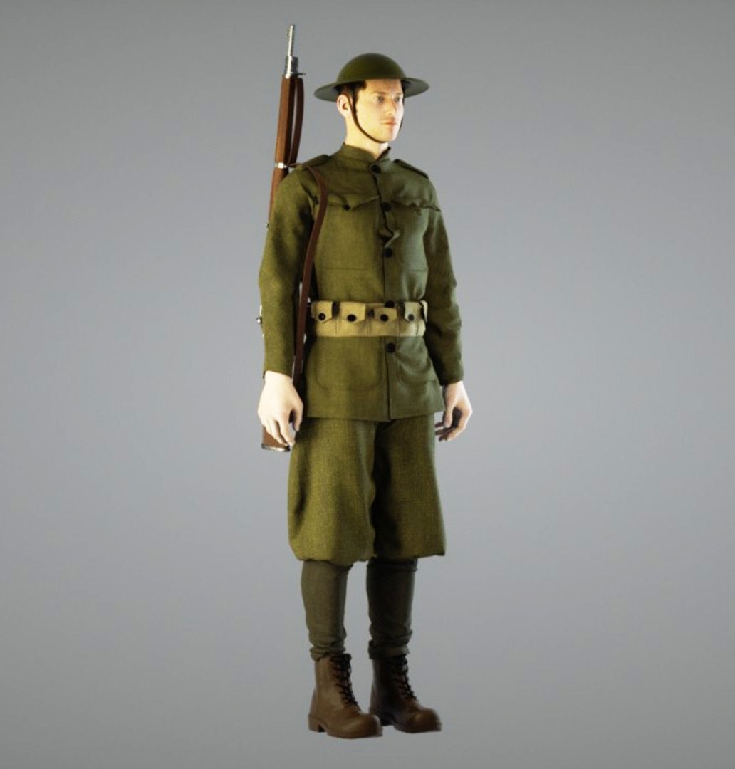 British Soldier Ww1 3d Model
