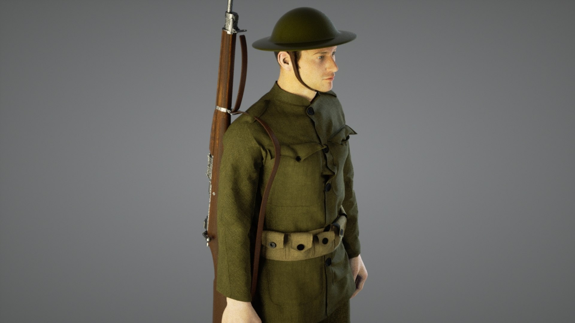 British Soldier Ww1 3d Model