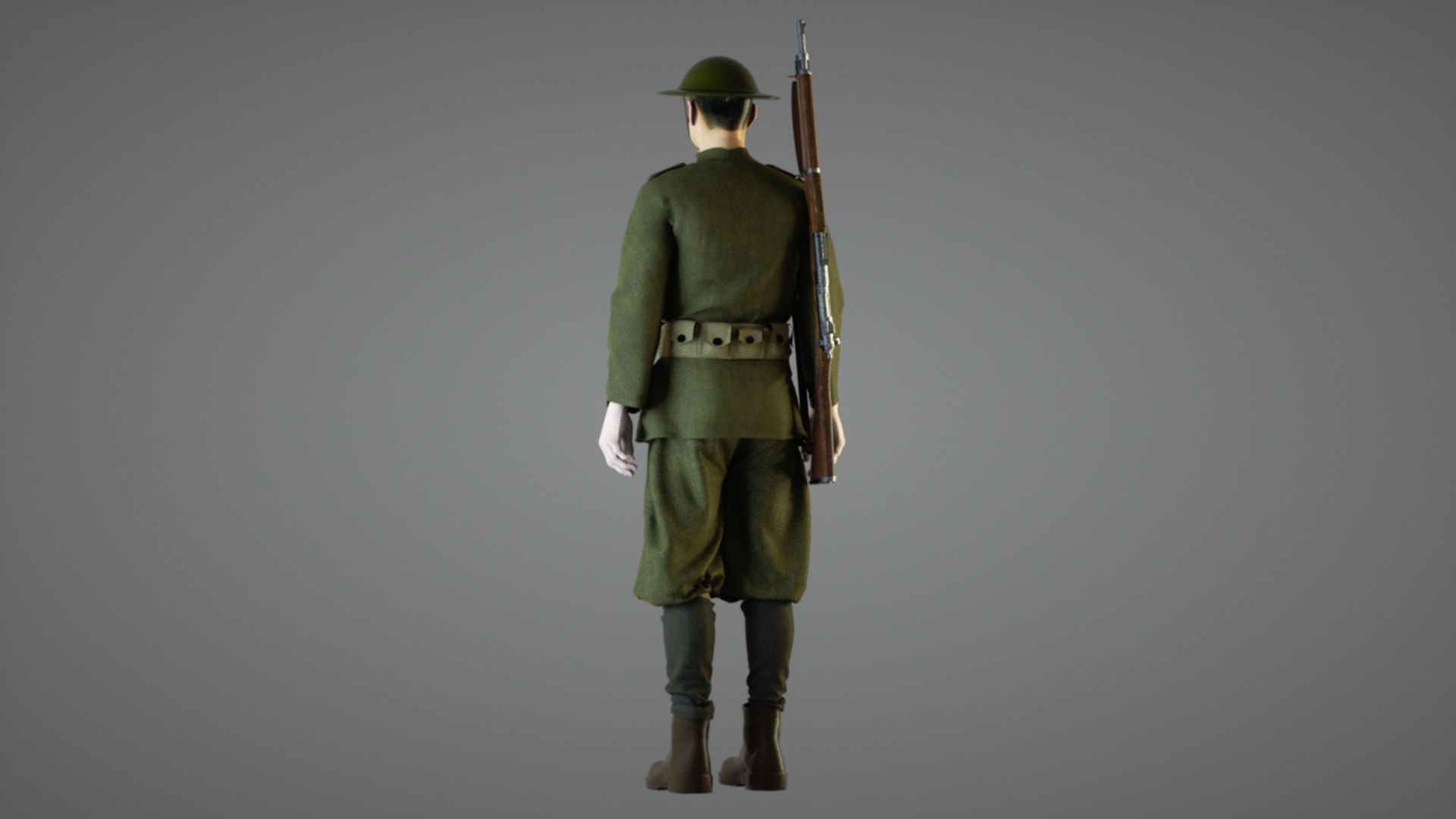 British Soldier Ww1 3d Model