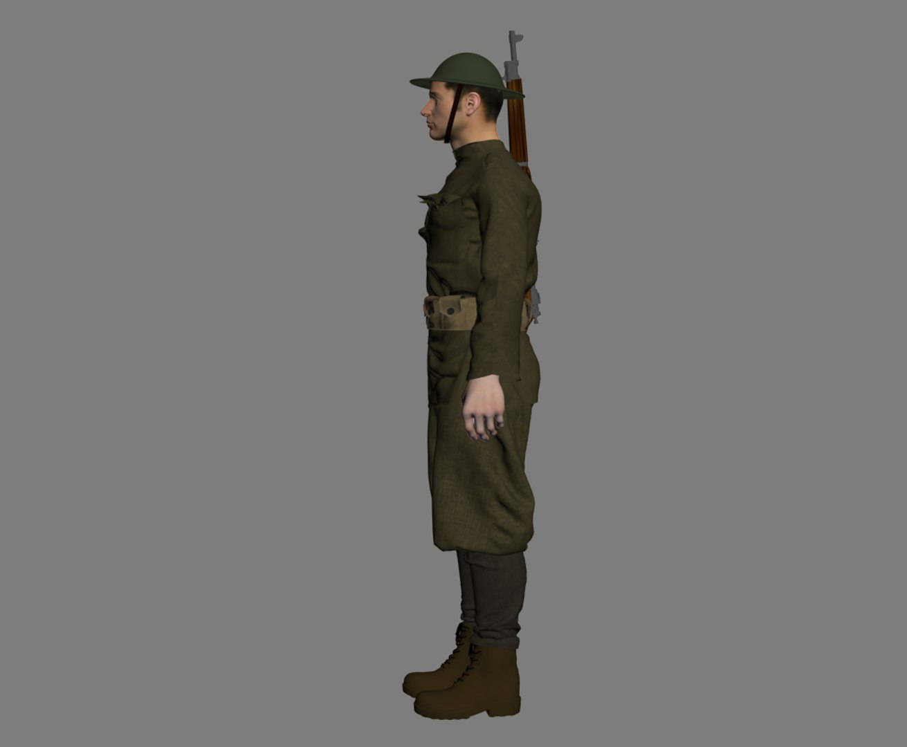 British Soldier Ww1 3d Model