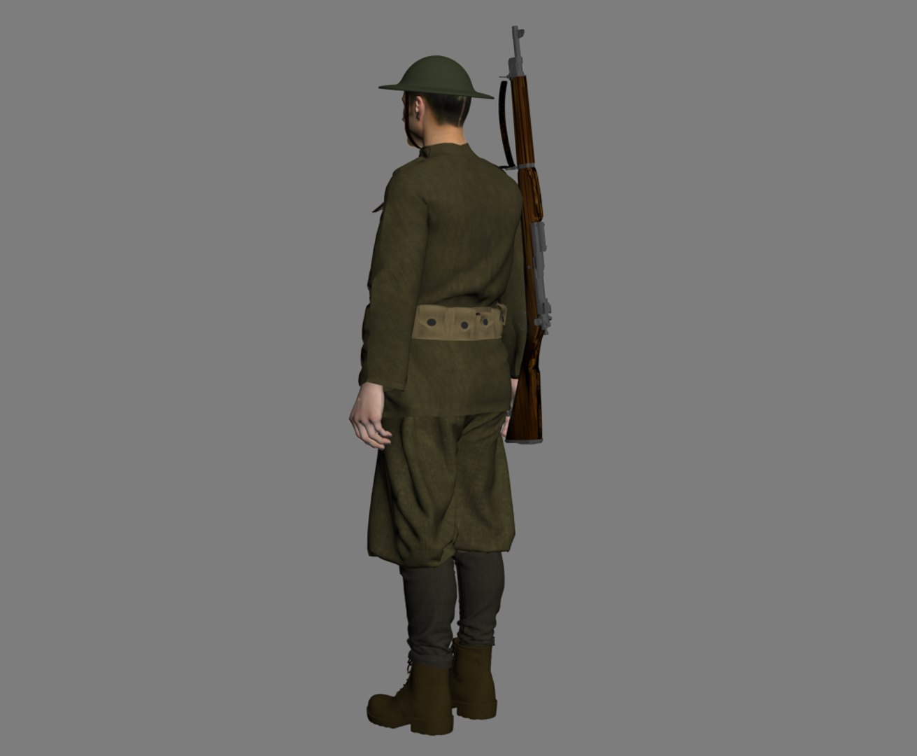 British Soldier Ww1 3d Model