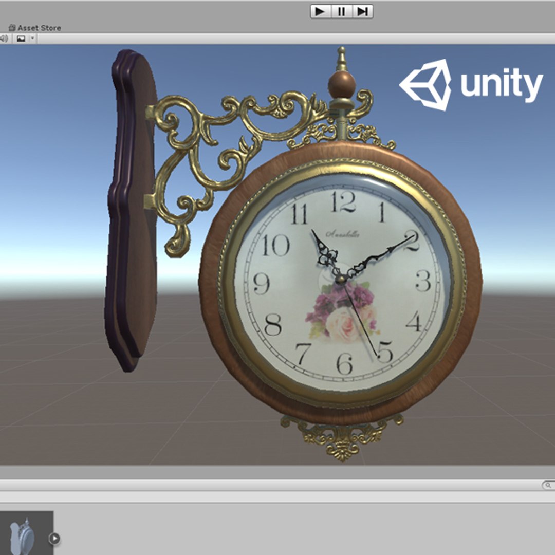 3D Decorative Double Sided Wall Clock Model - TurboSquid 1337063