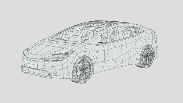 modelo 3d Coche de baja poli - Toyota Prius 2023 - TurboSquid 2089489