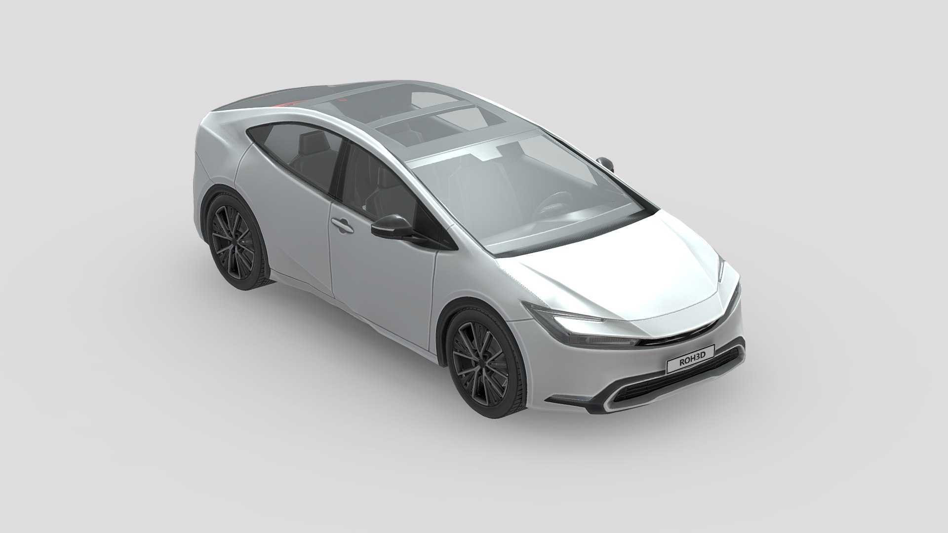 3D Low Poly Car - Toyota Prius 2023 Model - TurboSquid 2089489