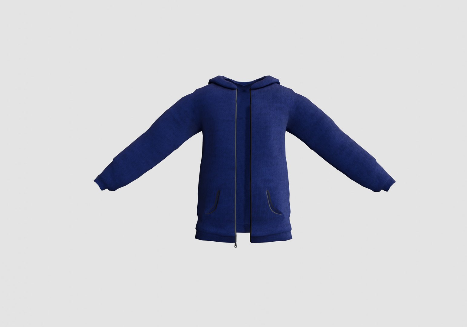 3D blue jacket cloth - TurboSquid 1902856