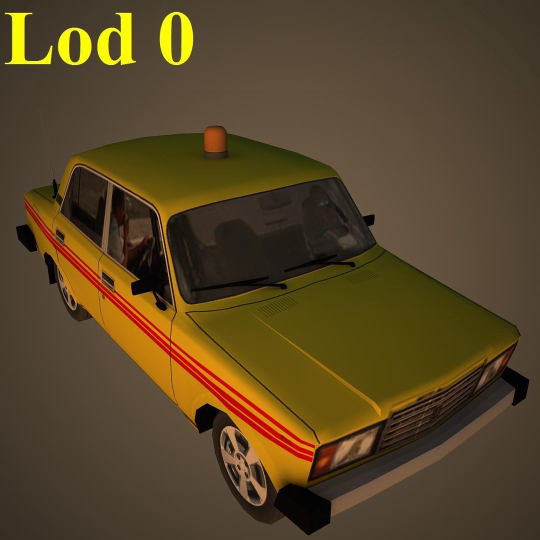 Classic car lada red 3D model - TurboSquid 1150599