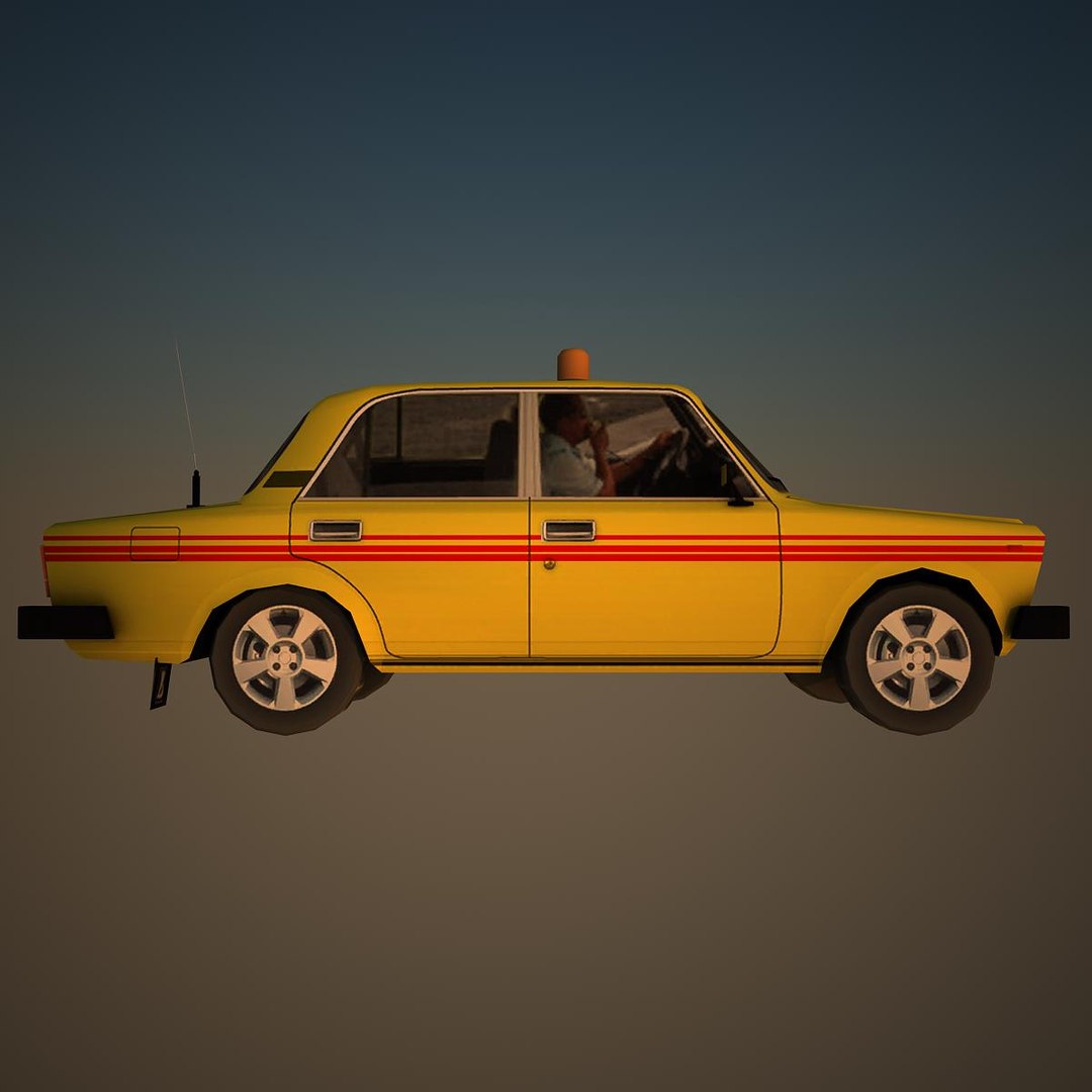 Classic car lada red 3D model - TurboSquid 1150599