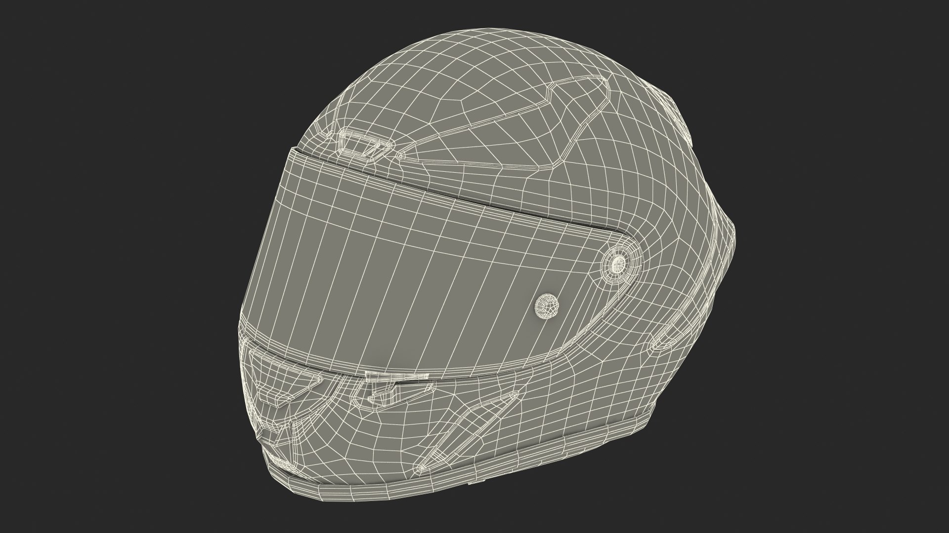 3D Racing Full Face Helmet - TurboSquid 2368211