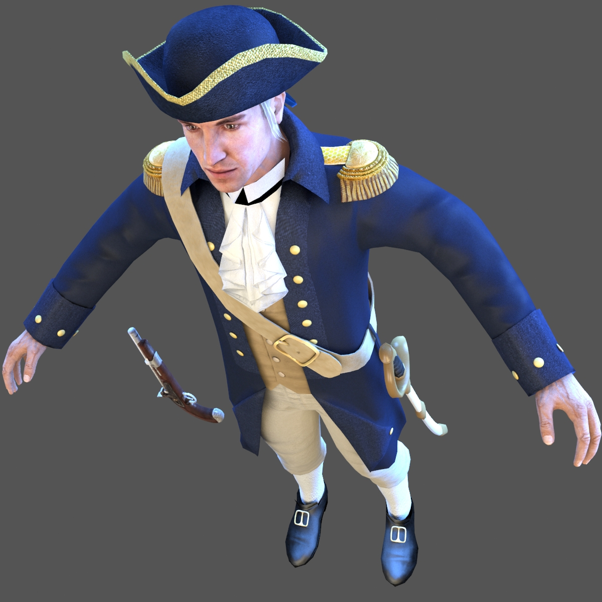 Royal navy officer 3D model - TurboSquid 1460307