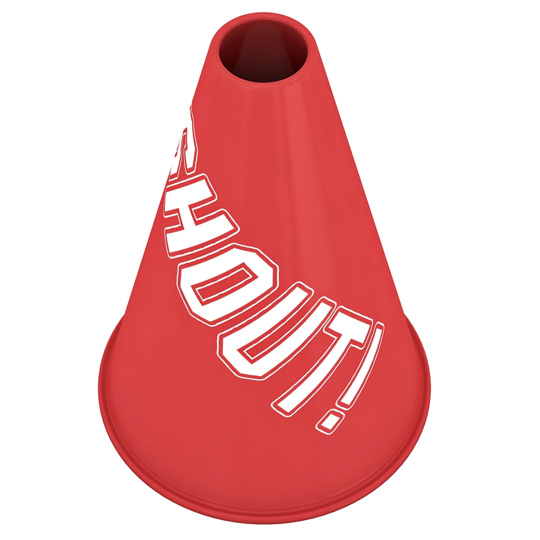 3d Red Megaphone