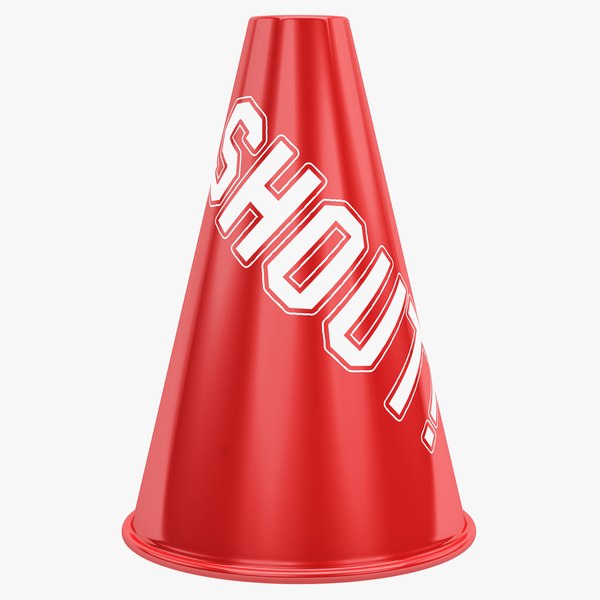 3d red megaphone