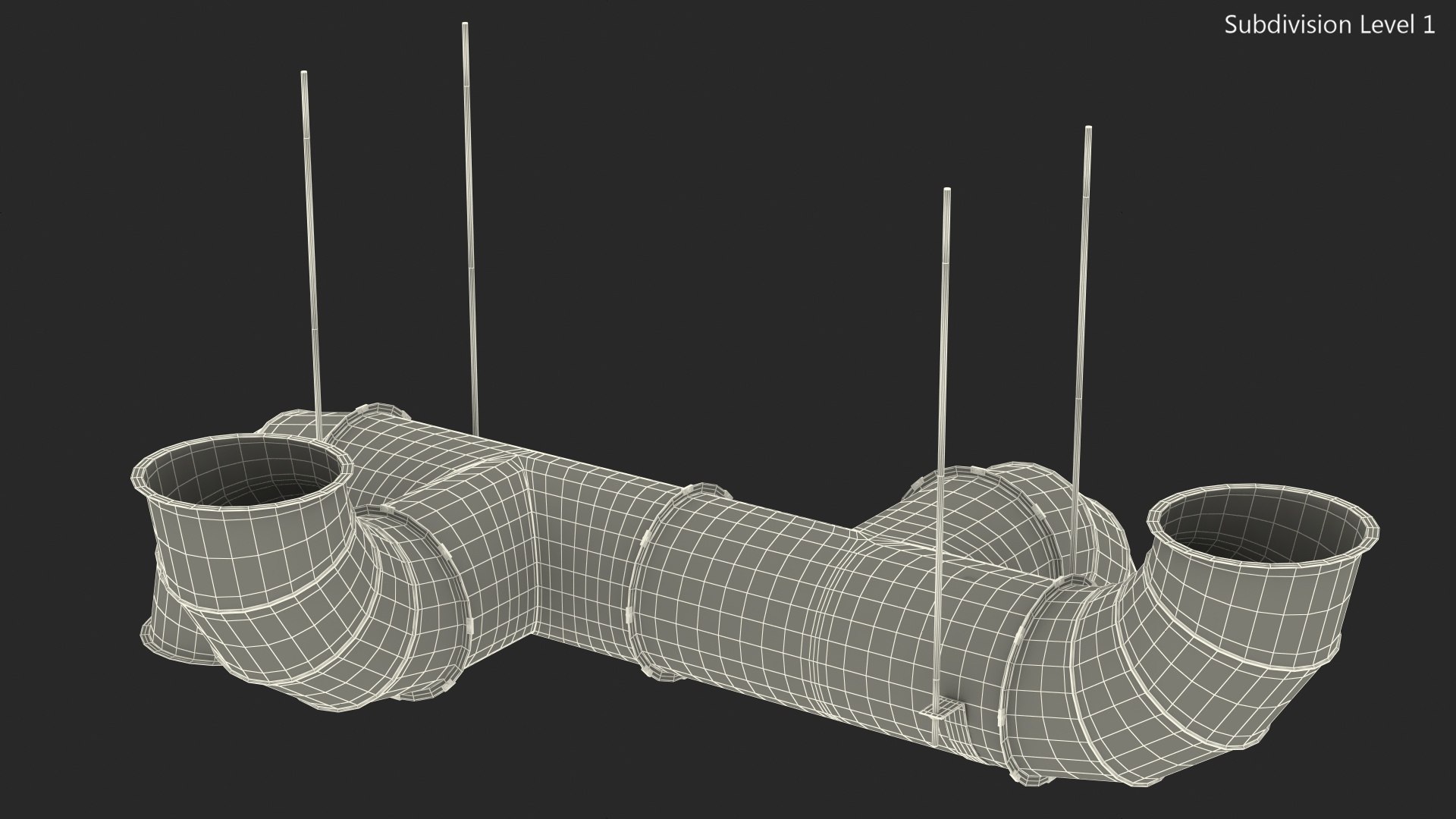 Air Ventilation Pipe Systems 3D Model - TurboSquid 1646485
