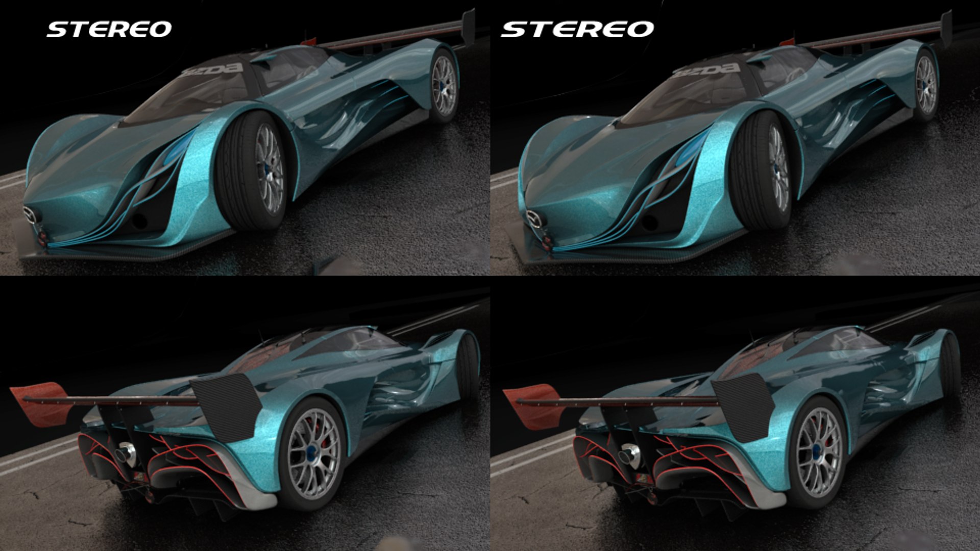 mazda furai 2007 interior 3d model