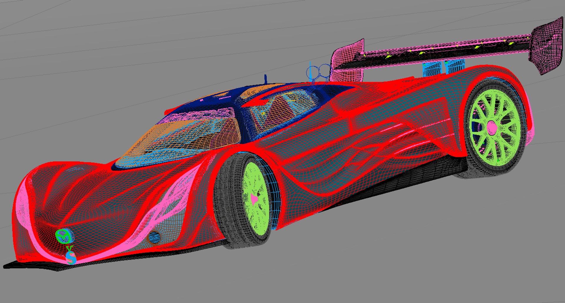 mazda furai 2007 interior 3d model