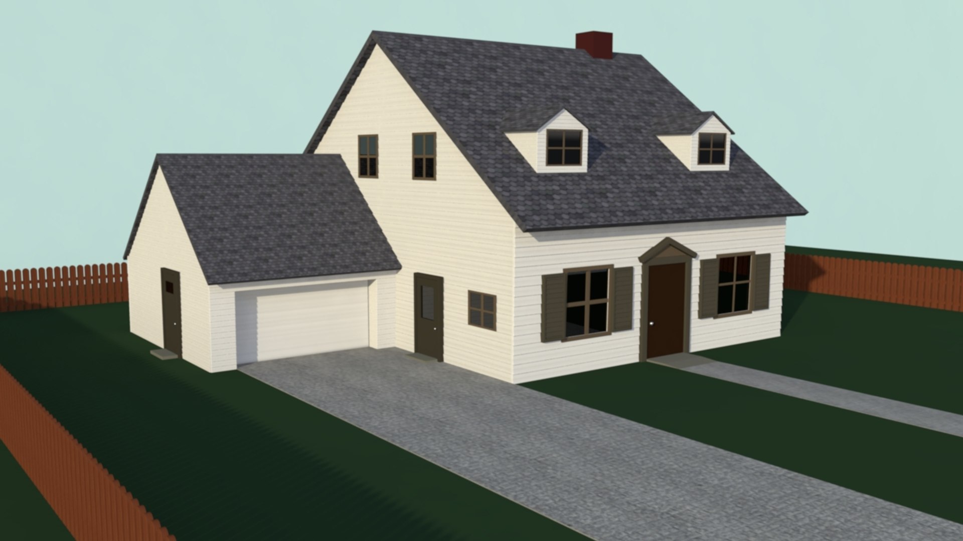 simple house 3d model