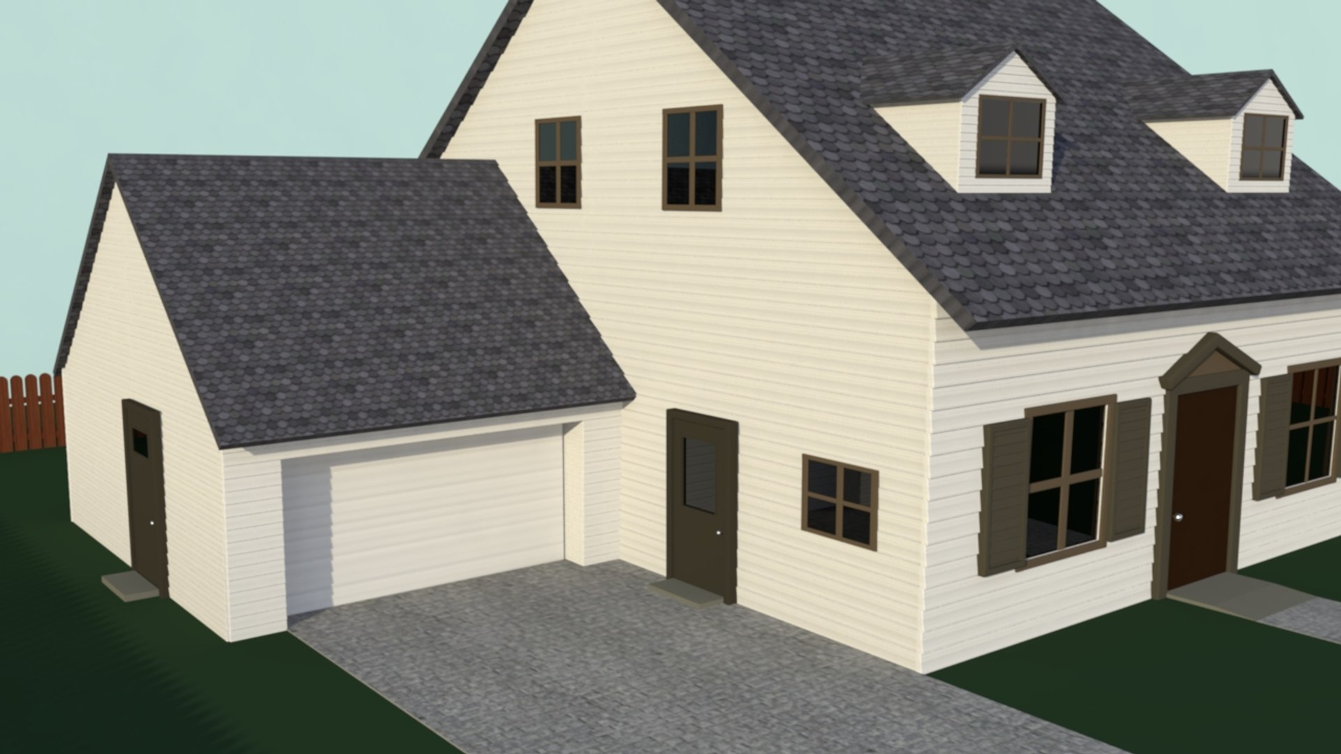 simple house 3d model