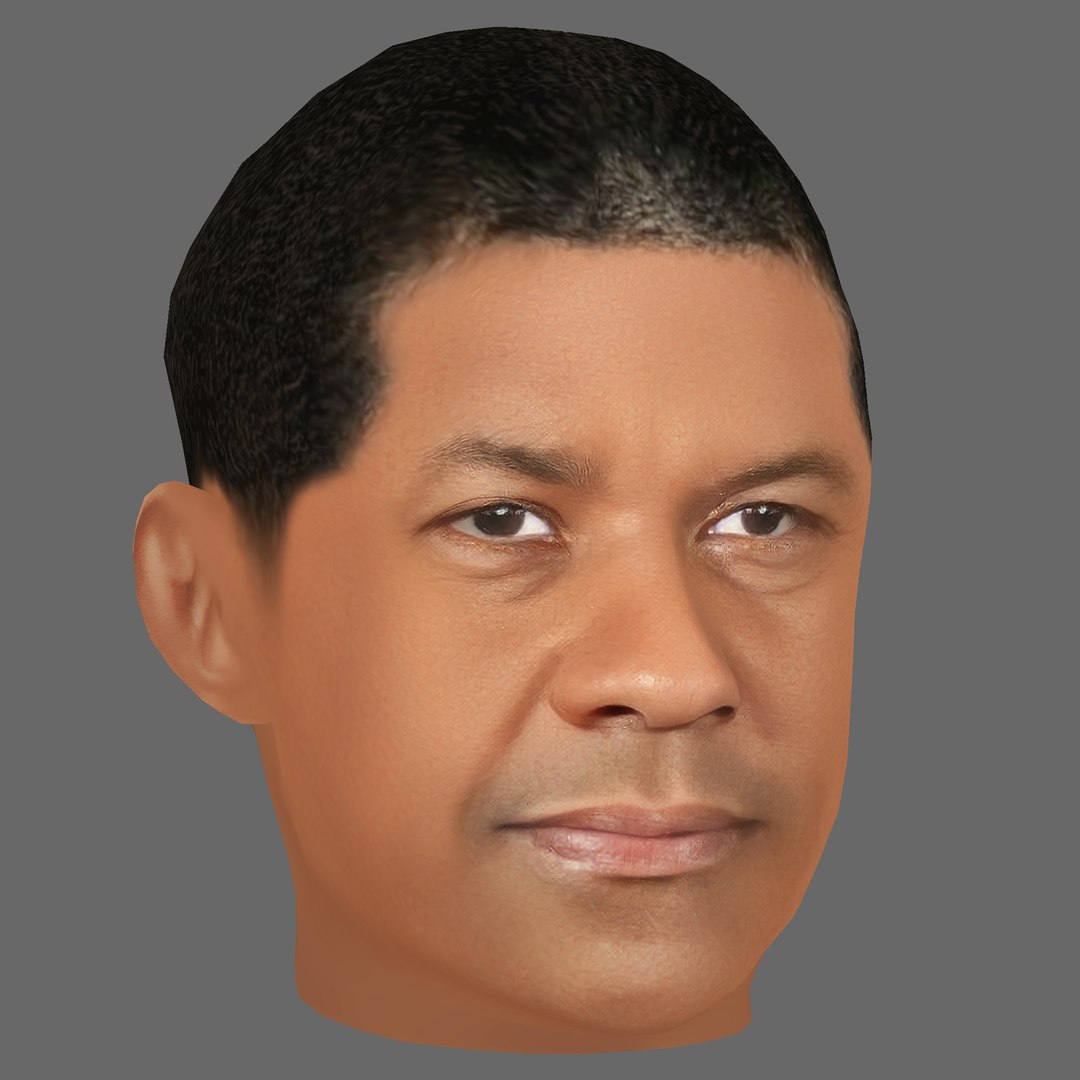 Daniel Washington Head - Low Poly Head For Game 3D - TurboSquid 2218871