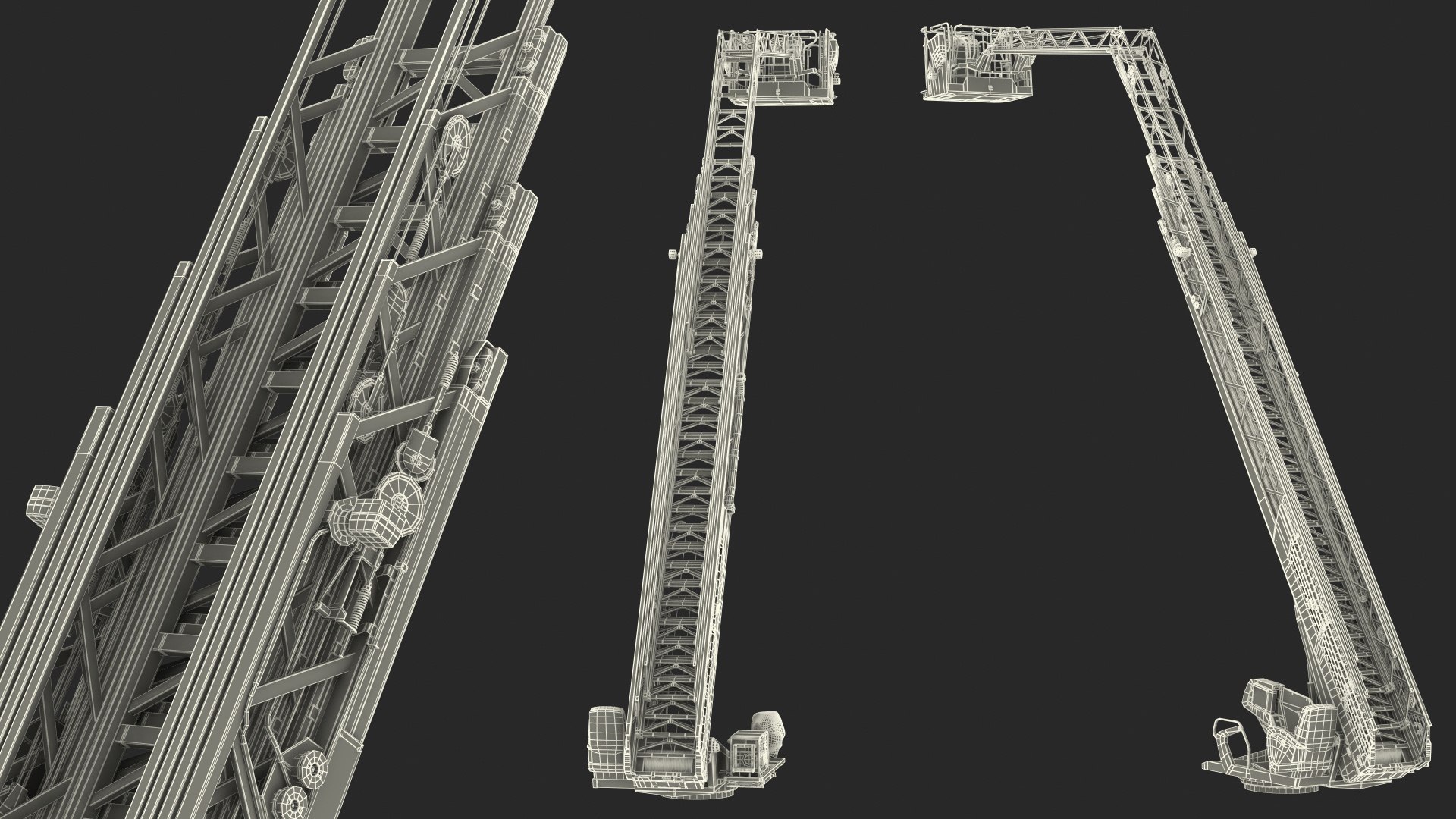 Ladder Unfolded Turntable 3D Model - TurboSquid 1710054