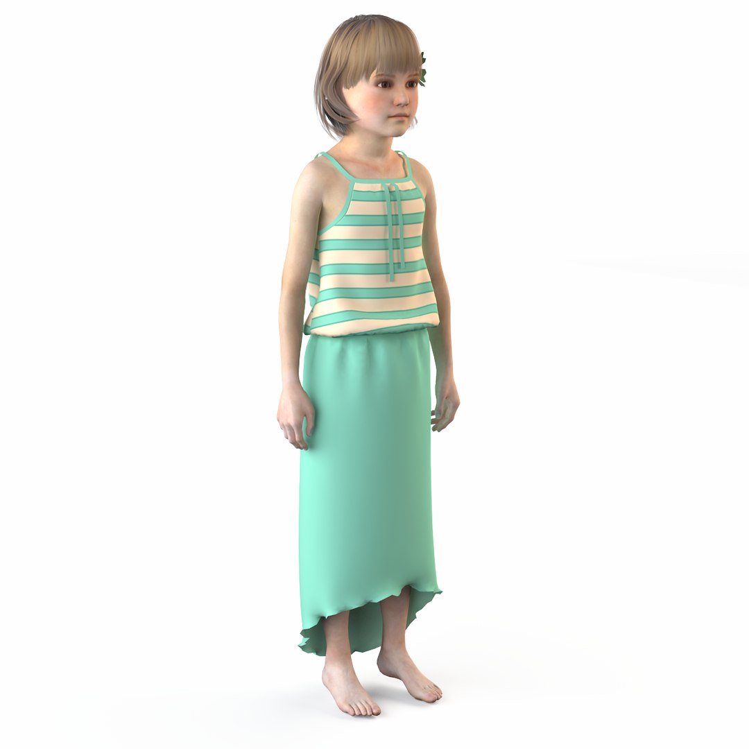 Fashion Child Dressed 3d 3ds
