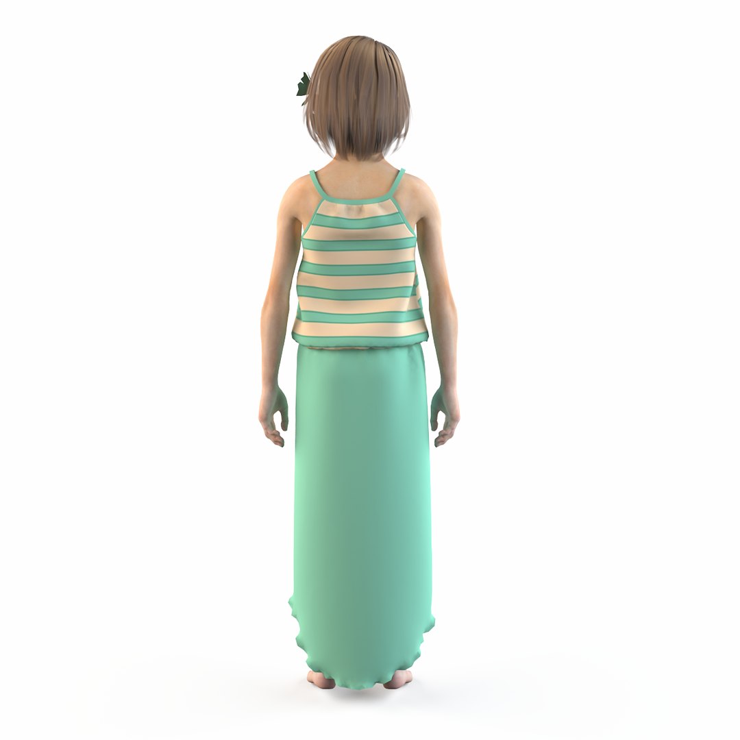 Fashion Child Dressed 3d 3ds
