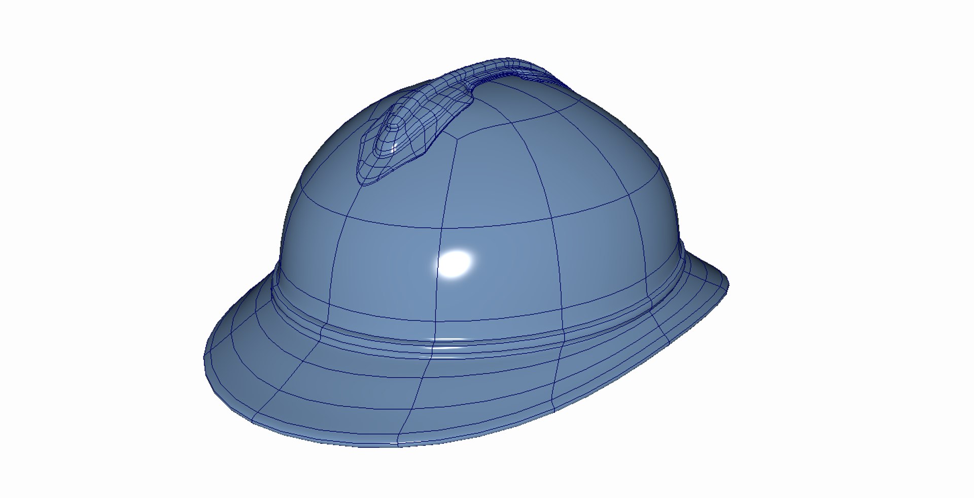 3d french adrian helmet model