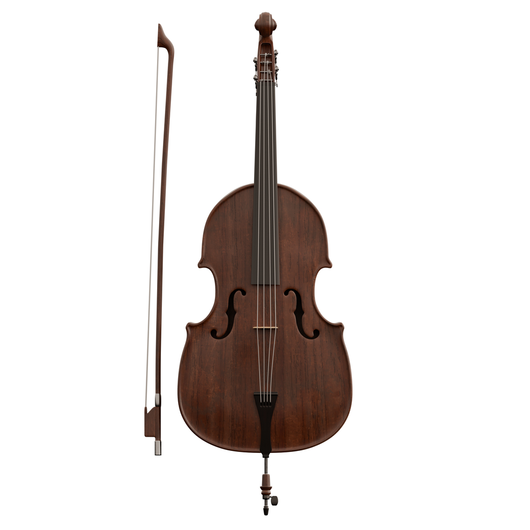 Double Bass PBR 3D Model - TurboSquid 2367363