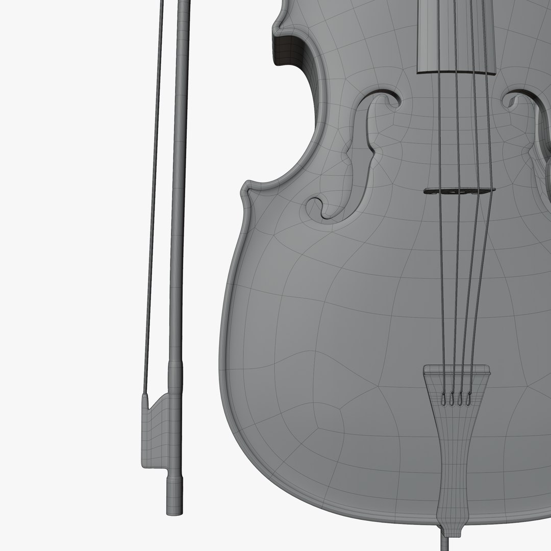 Double Bass PBR 3D Model - TurboSquid 2367363