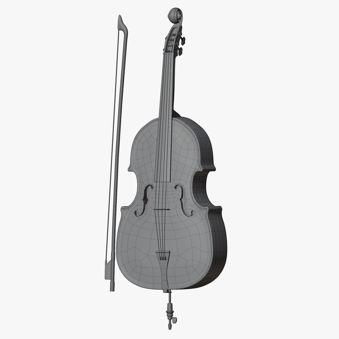 Double Bass PBR 3D Model - TurboSquid 2367363