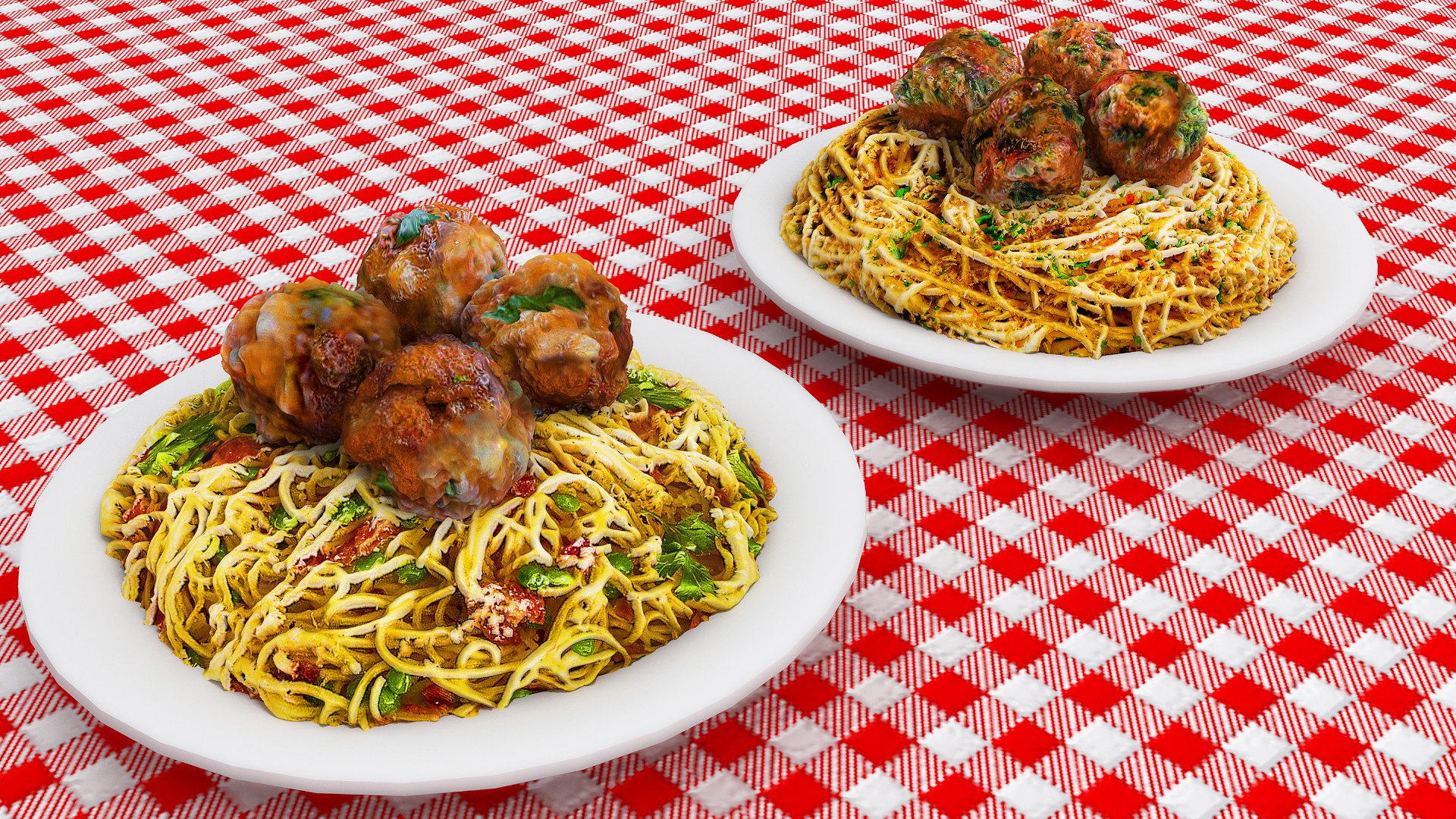 3D Meatball Spaghetti - TurboSquid 1925804