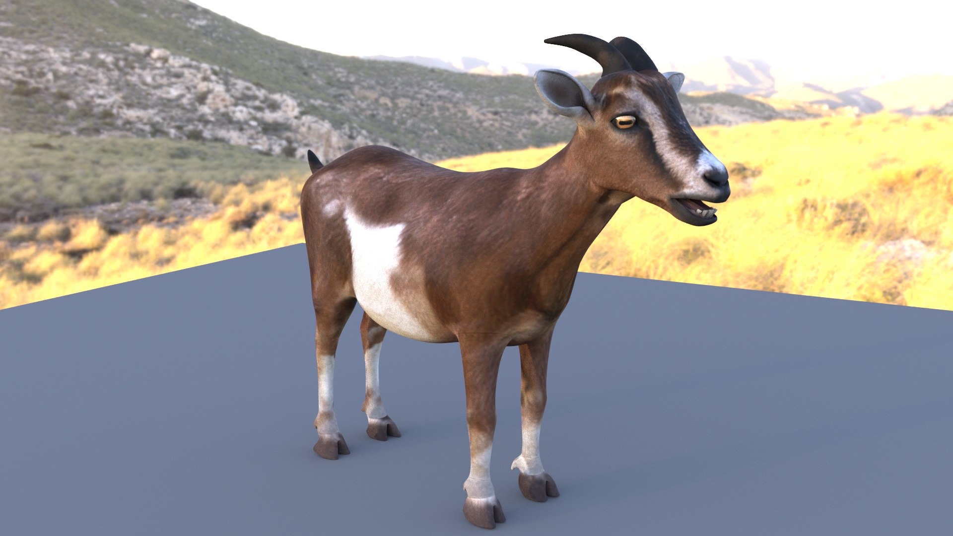 GoatTextureRigged 3D - TurboSquid 1812835