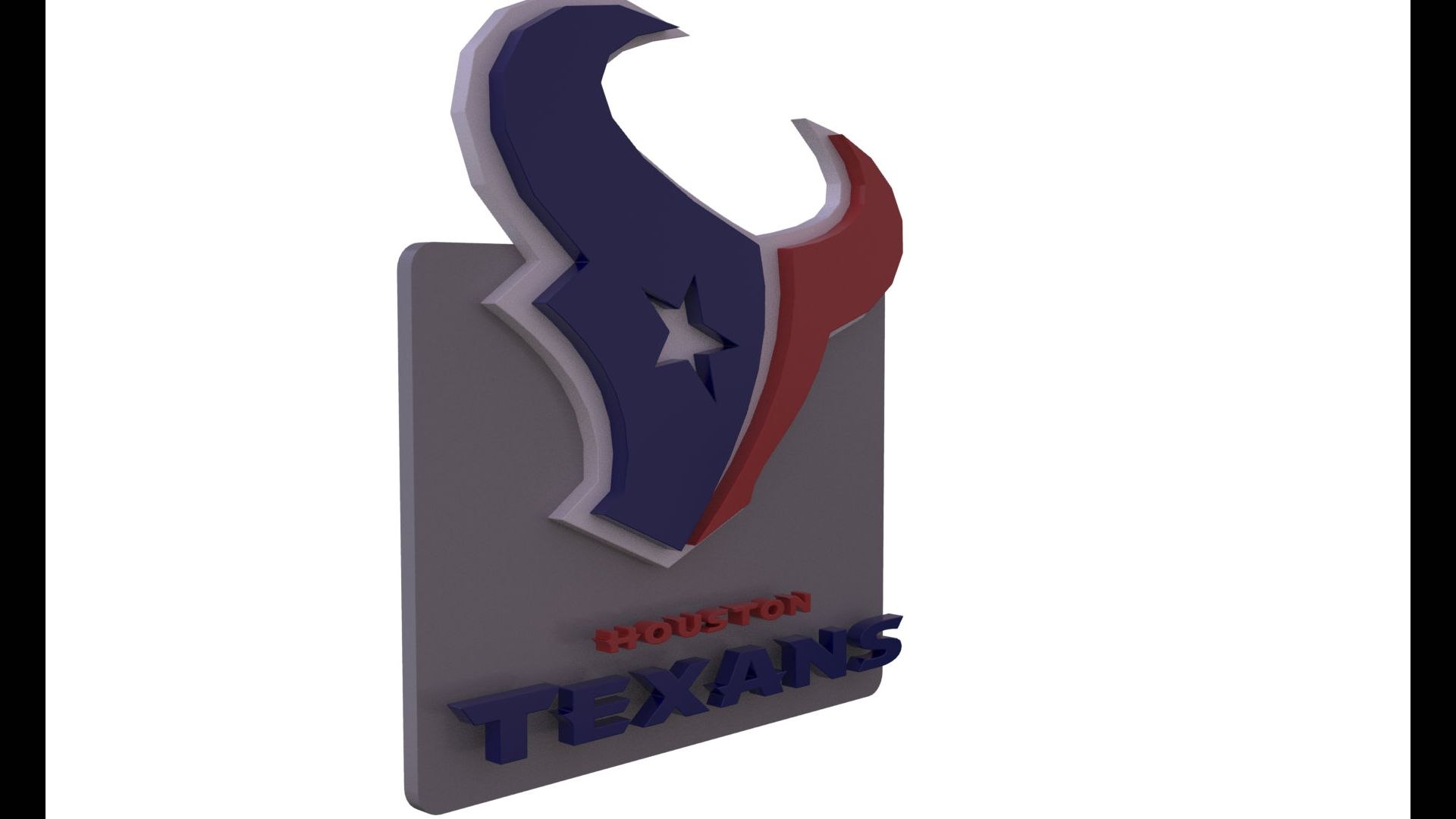 Houston Texans Logo Shield Printable And Renderable 3D Model ...