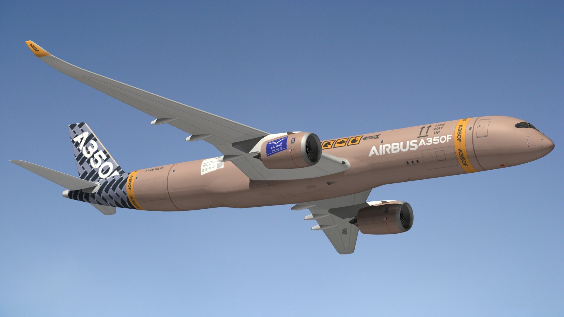 3D Airbus A350F Special Livery - TurboSquid 2092589