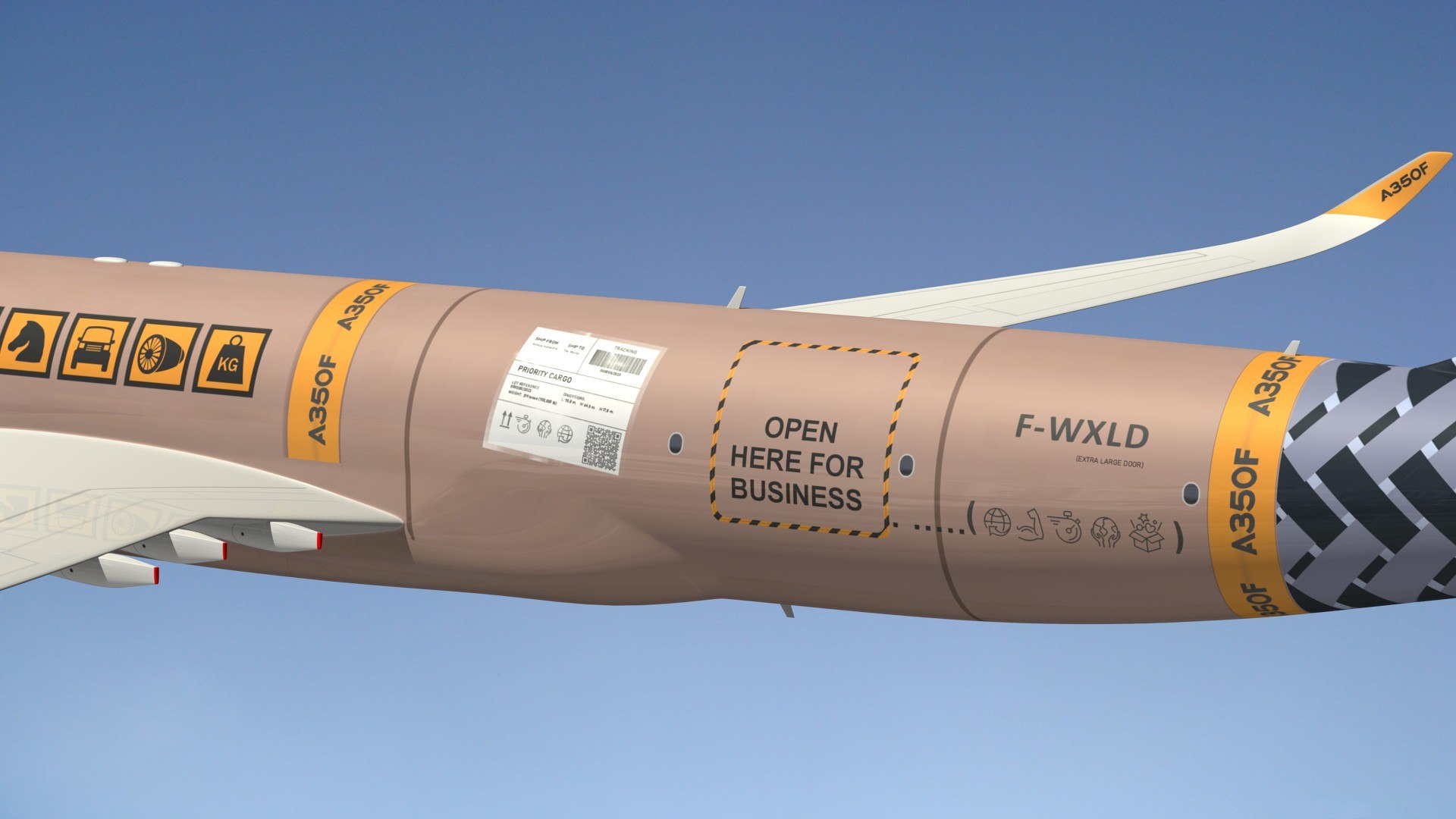3D Airbus A350F Special Livery - TurboSquid 2092589