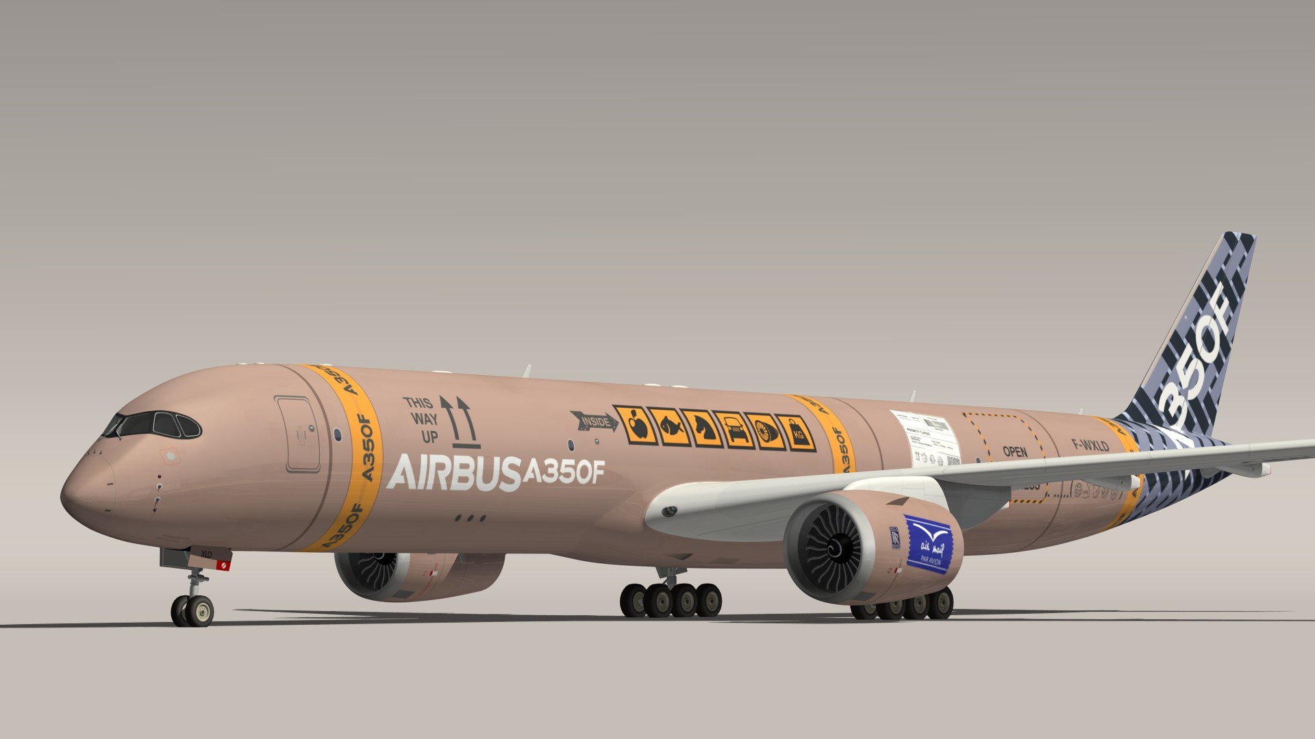 3D Airbus A350F Special Livery - TurboSquid 2092589