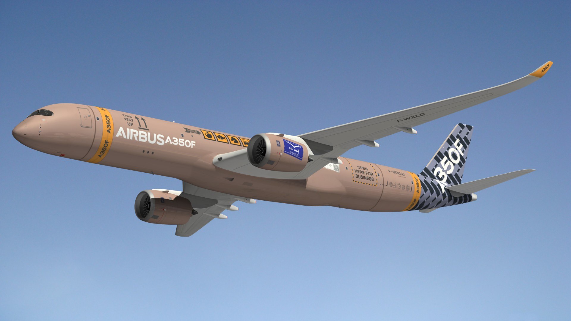 3D Airbus A350F Special Livery - TurboSquid 2092589