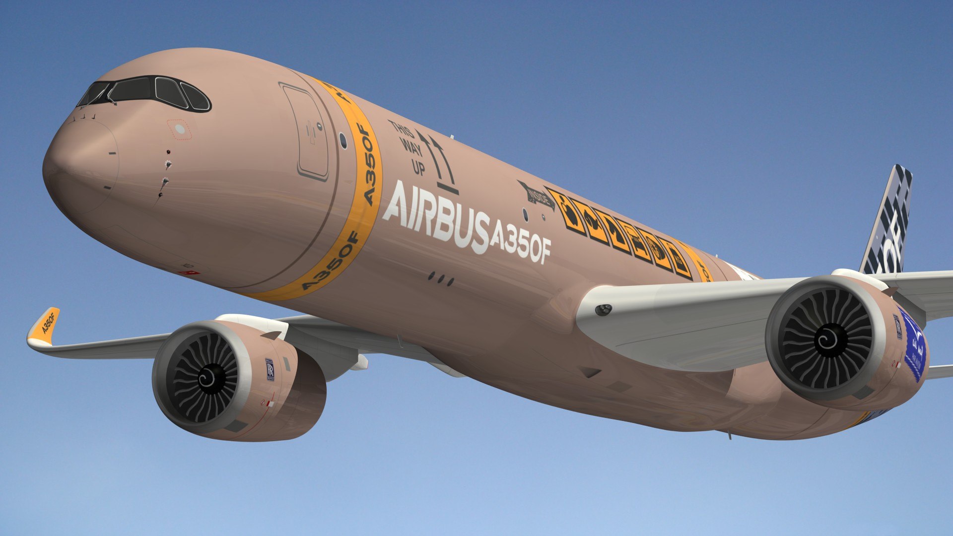 3D Airbus A350F Special Livery - TurboSquid 2092589