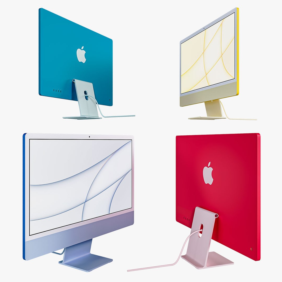 iMac 24-inch 2021 All Color3D模型 - TurboSquid 1961209