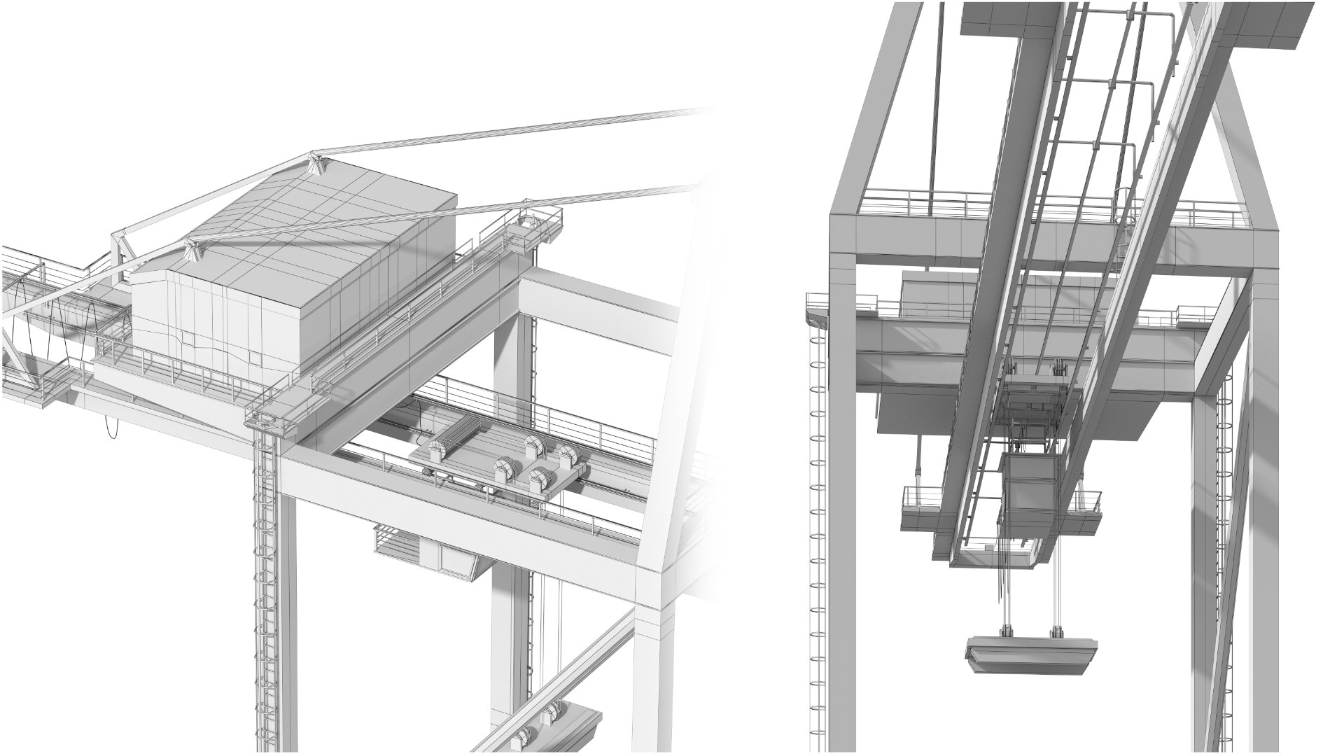 Container RTG Gantry Blue Harbour Cargo Crane 3D Model - TurboSquid 2445745