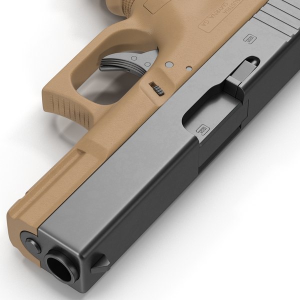 3d model of compact pistol glock 19