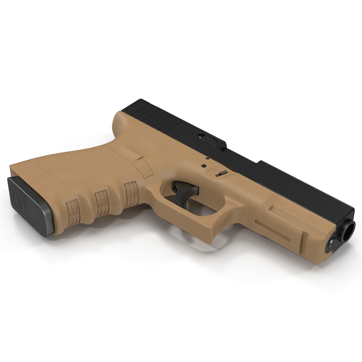 3d model of compact pistol glock 19
