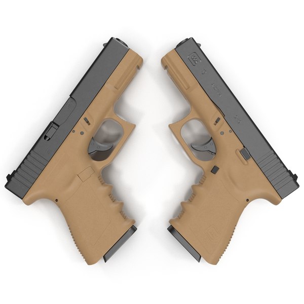 3d model of compact pistol glock 19