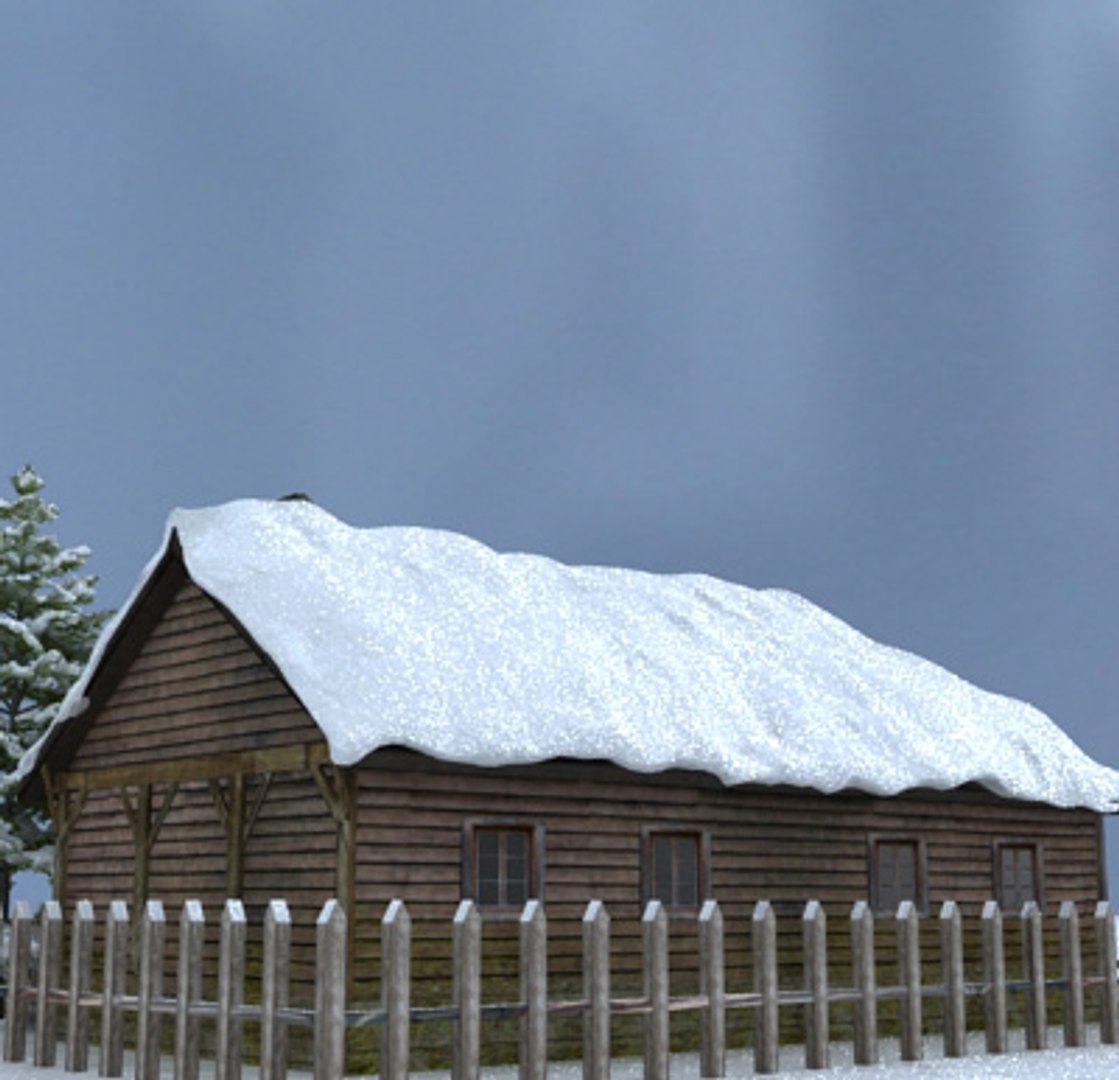 3d snow house scene model