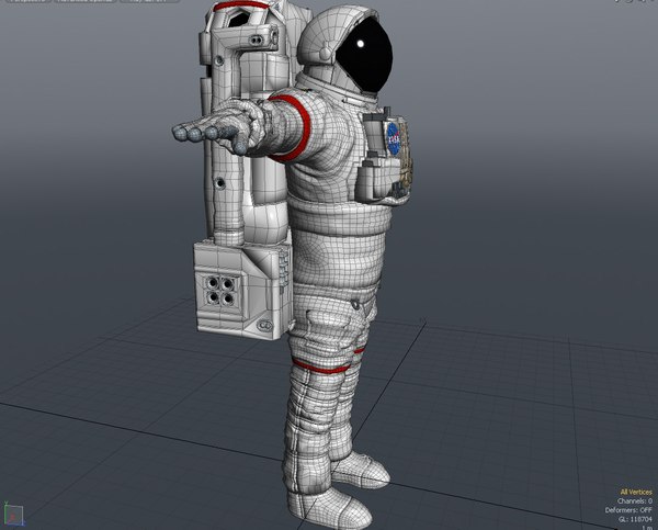3d astronaut spaceman character model
