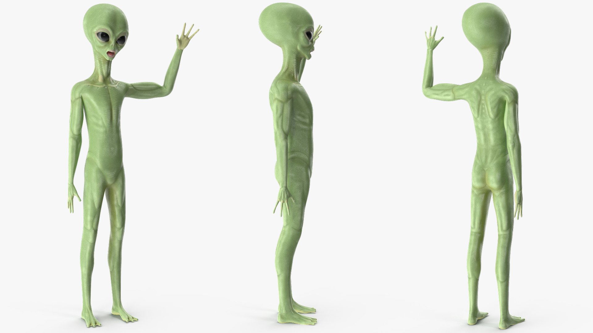 Cartoon alien rigged 3D model - TurboSquid 1603573