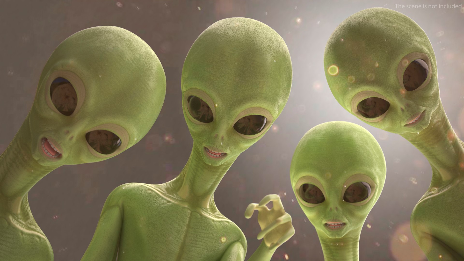 Cartoon alien rigged 3D model - TurboSquid 1603573