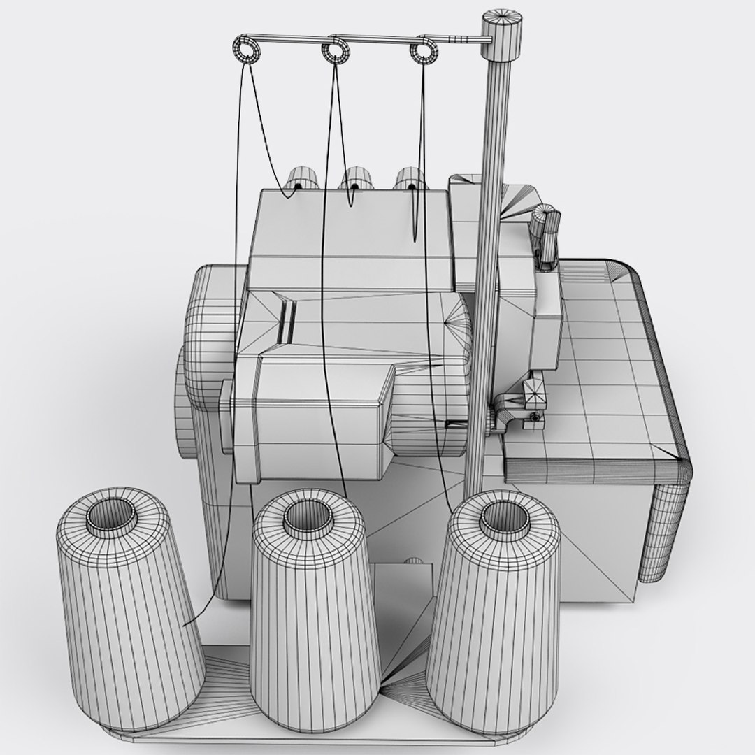 Overlock Sewing Machine 3d Model