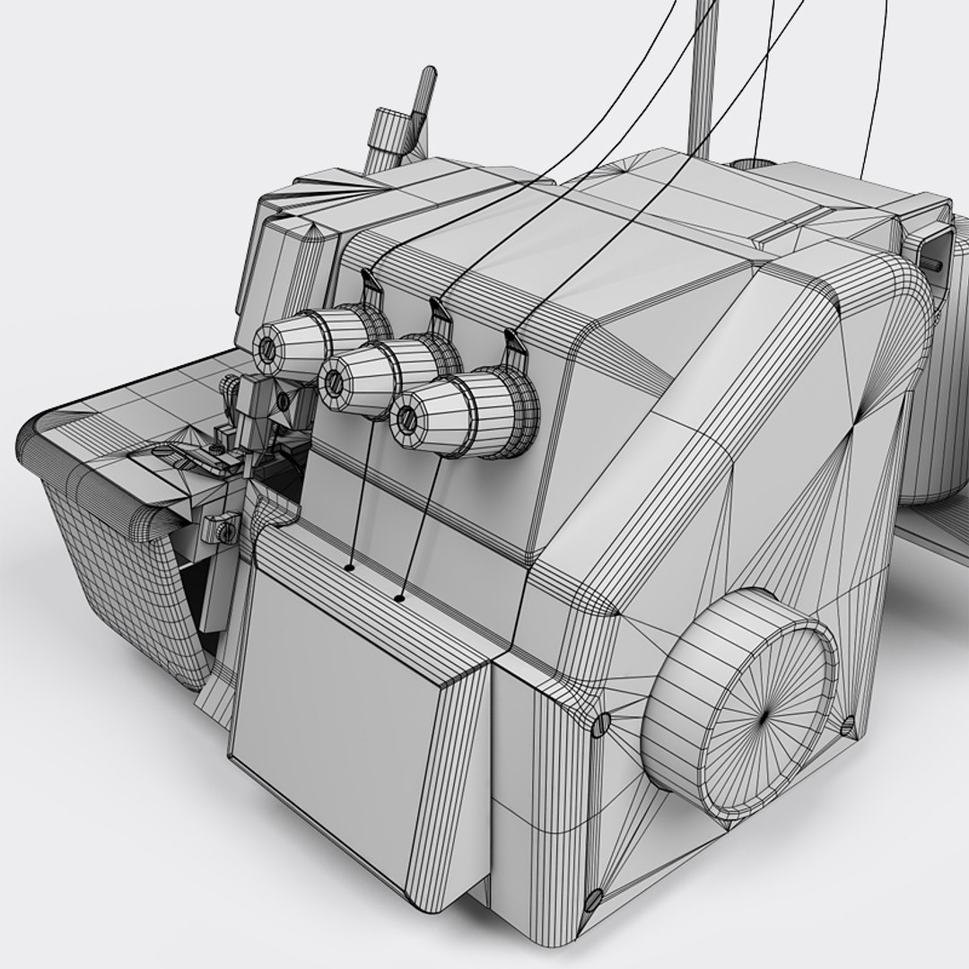 Overlock Sewing Machine 3d Model