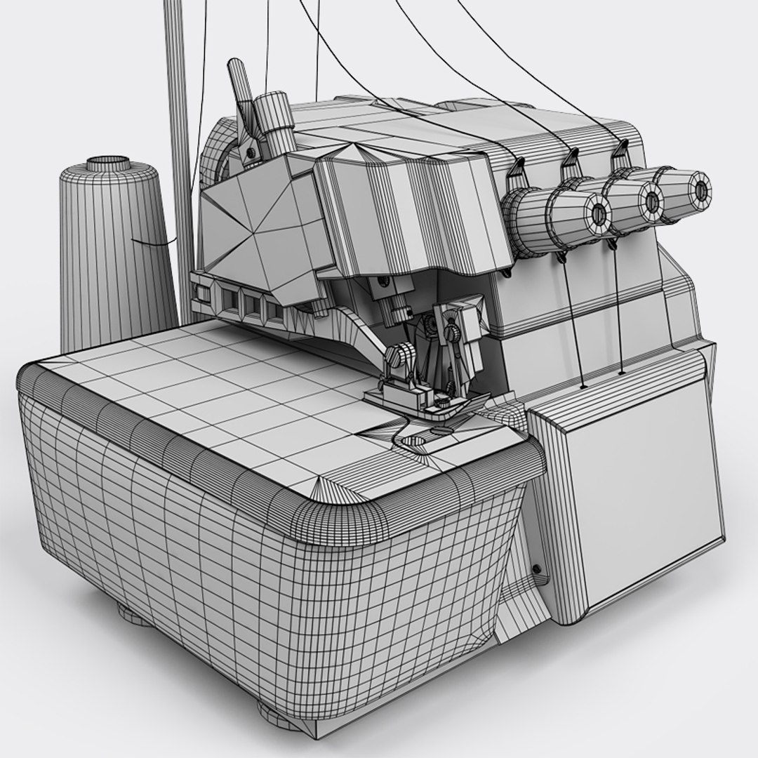 Overlock Sewing Machine 3d Model