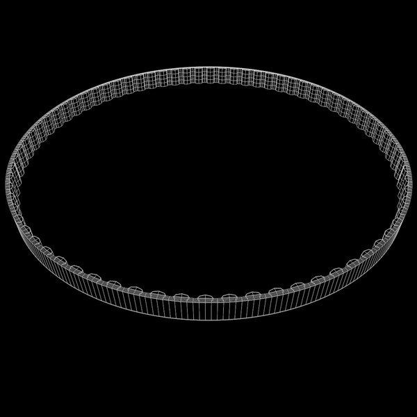 3d serpentine belt model