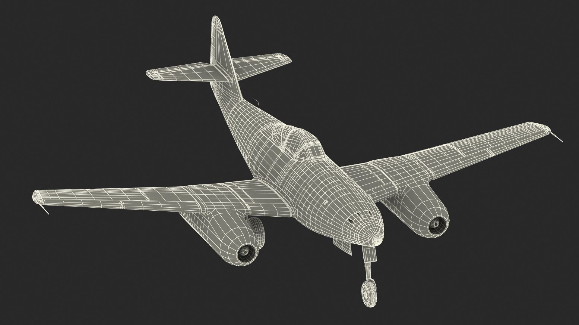 Fighter Aircraft Messerschmitt 262 3d Model